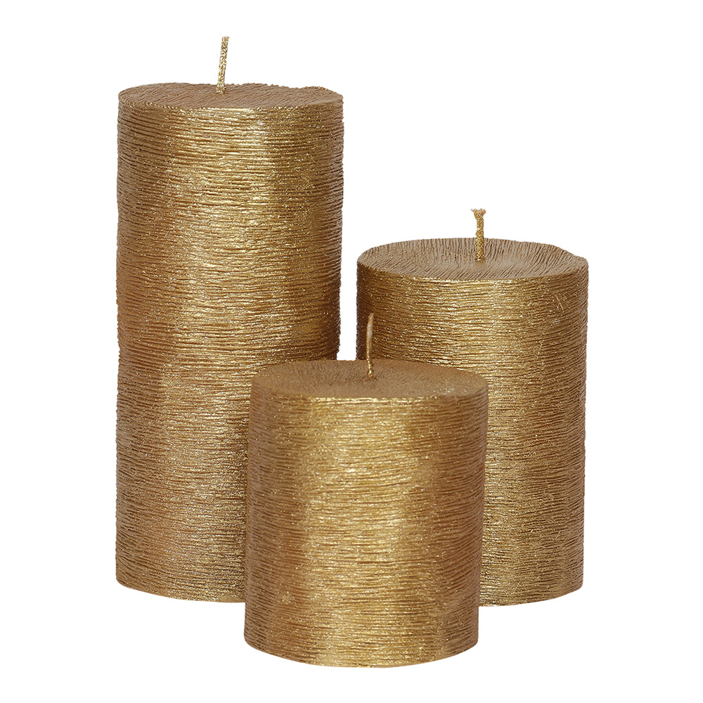 Gold Pillar Candles
